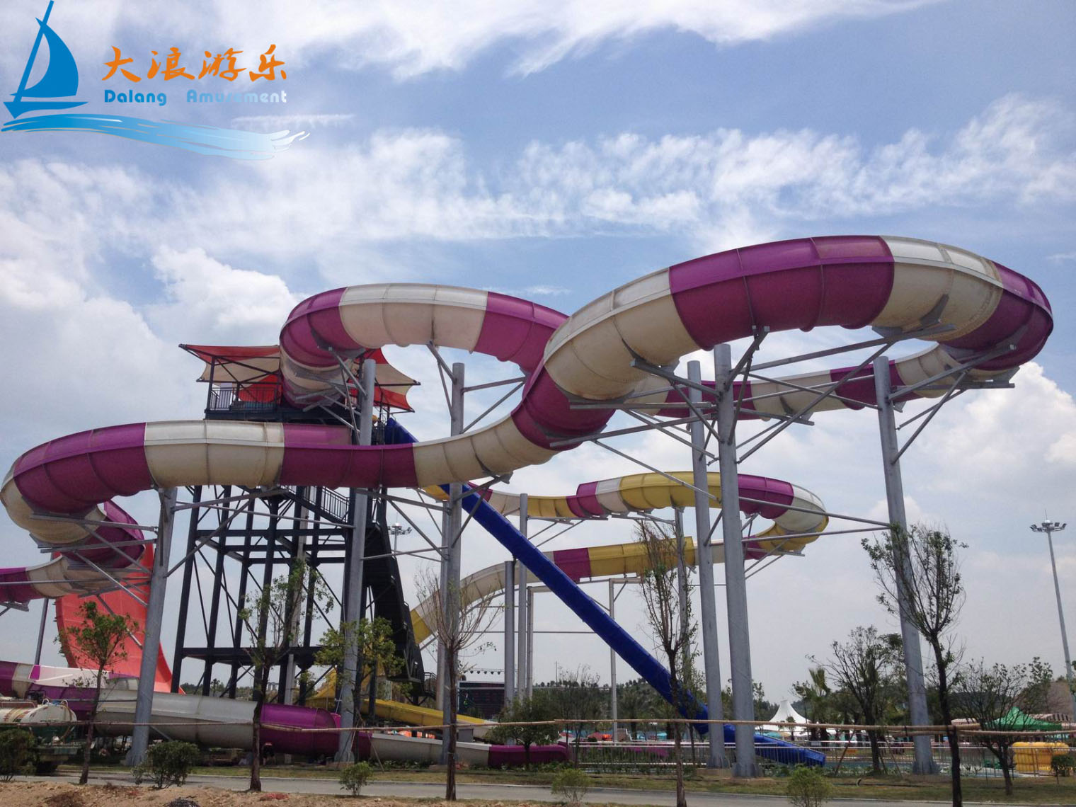 Family Fiberglass Raft Water Slide | Dalang Waterpark